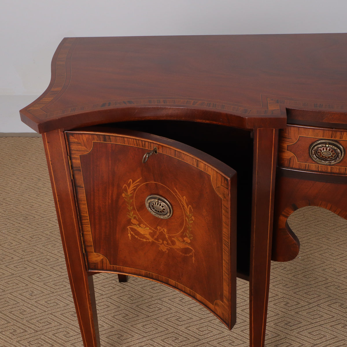 English Reproduction Serpentine Sideboard – English Traditions