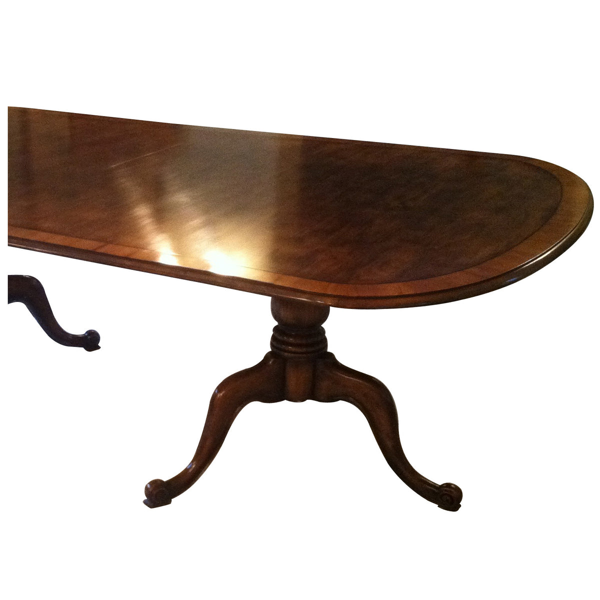 English Double Pedestal Carved Foot Table – English Traditions