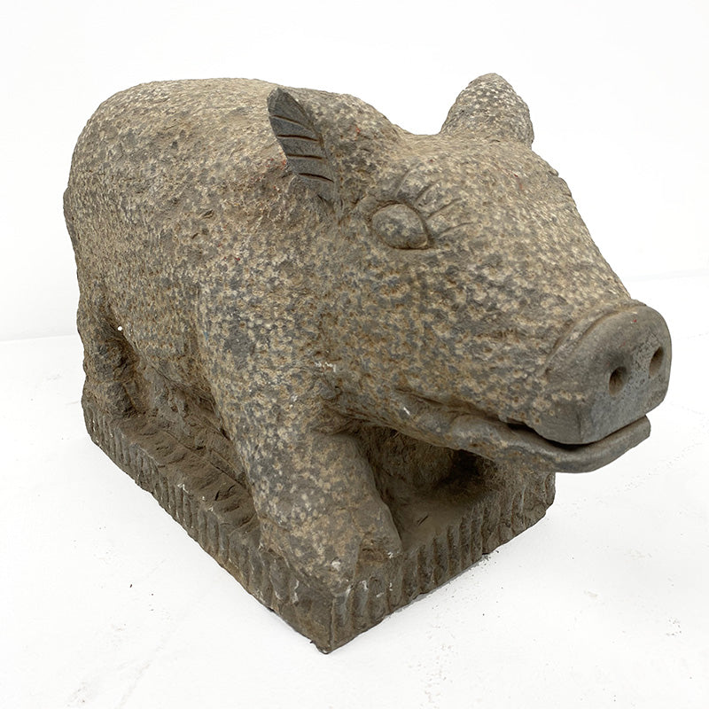 Napal Antique Stone Carved Pig c1900 – English Traditions