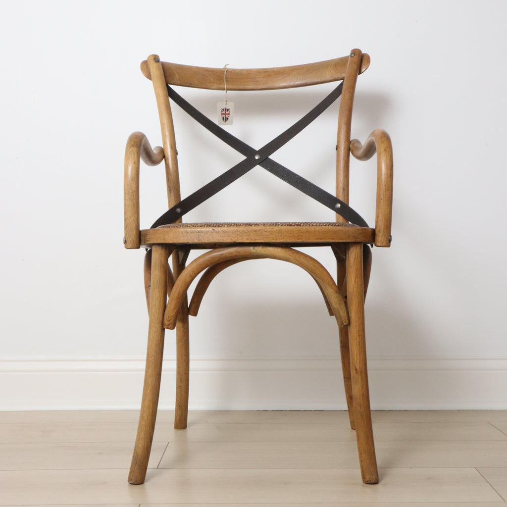 Cross Arm Chair with Metal Cross Back – English Traditions