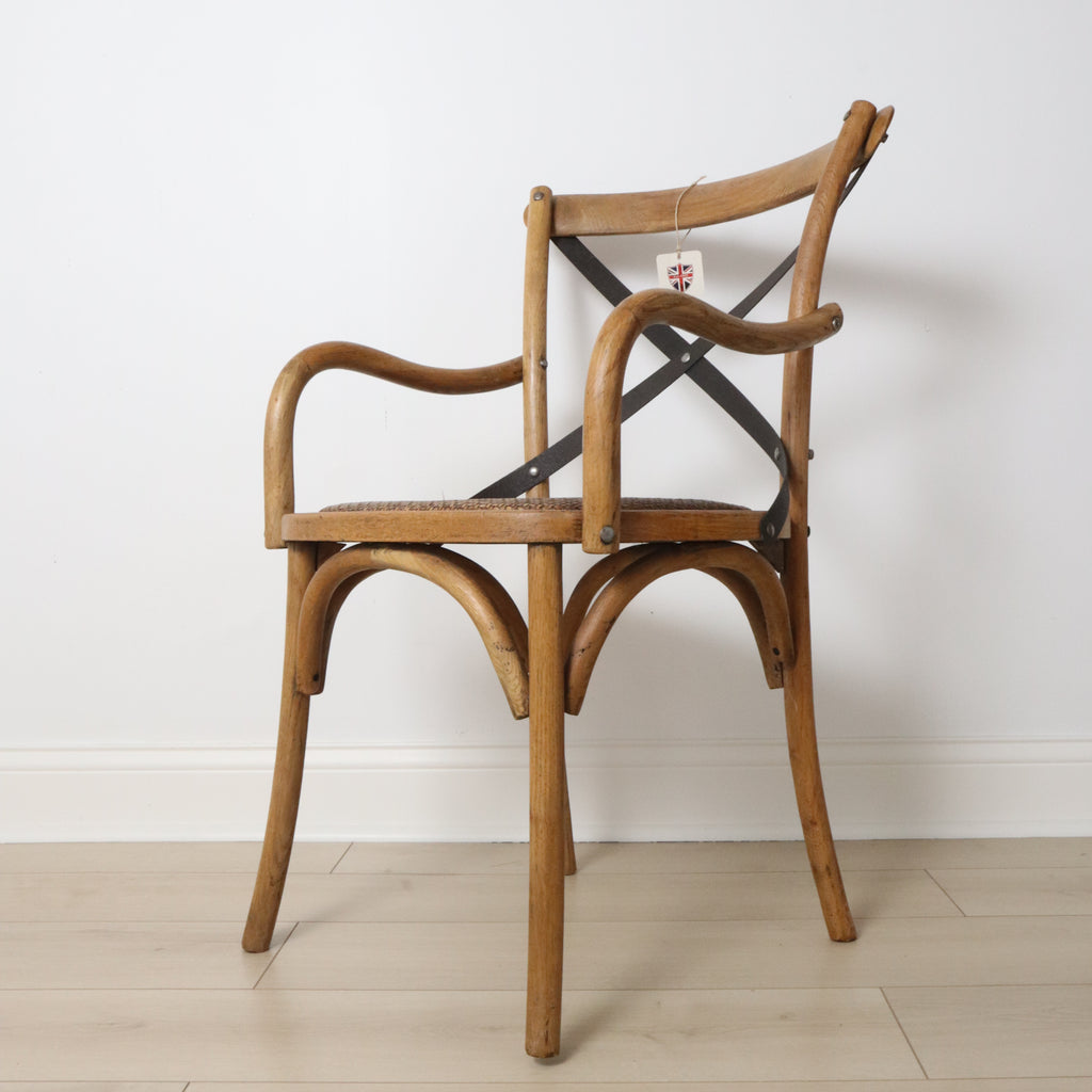 Cross Arm Chair with Metal Cross Back – English Traditions