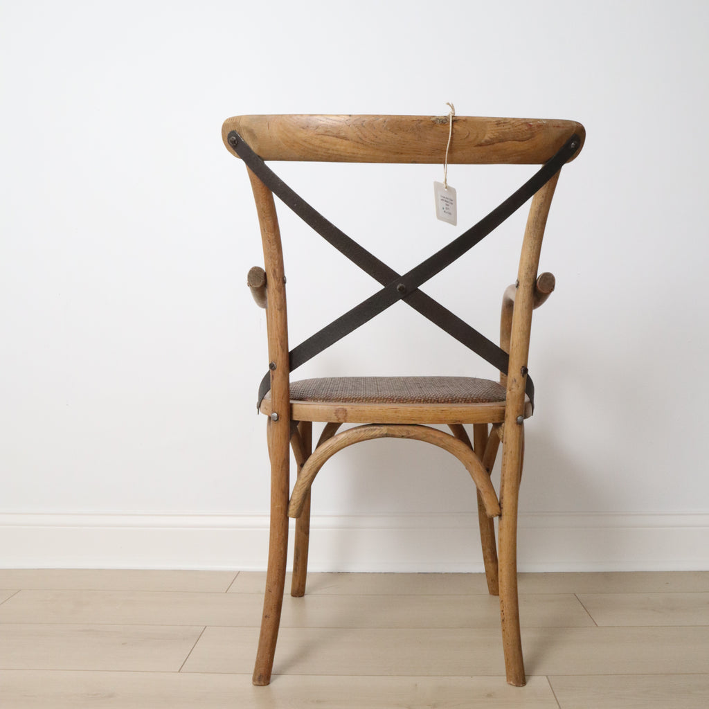 Cross Arm Chair with Metal Cross Back – English Traditions
